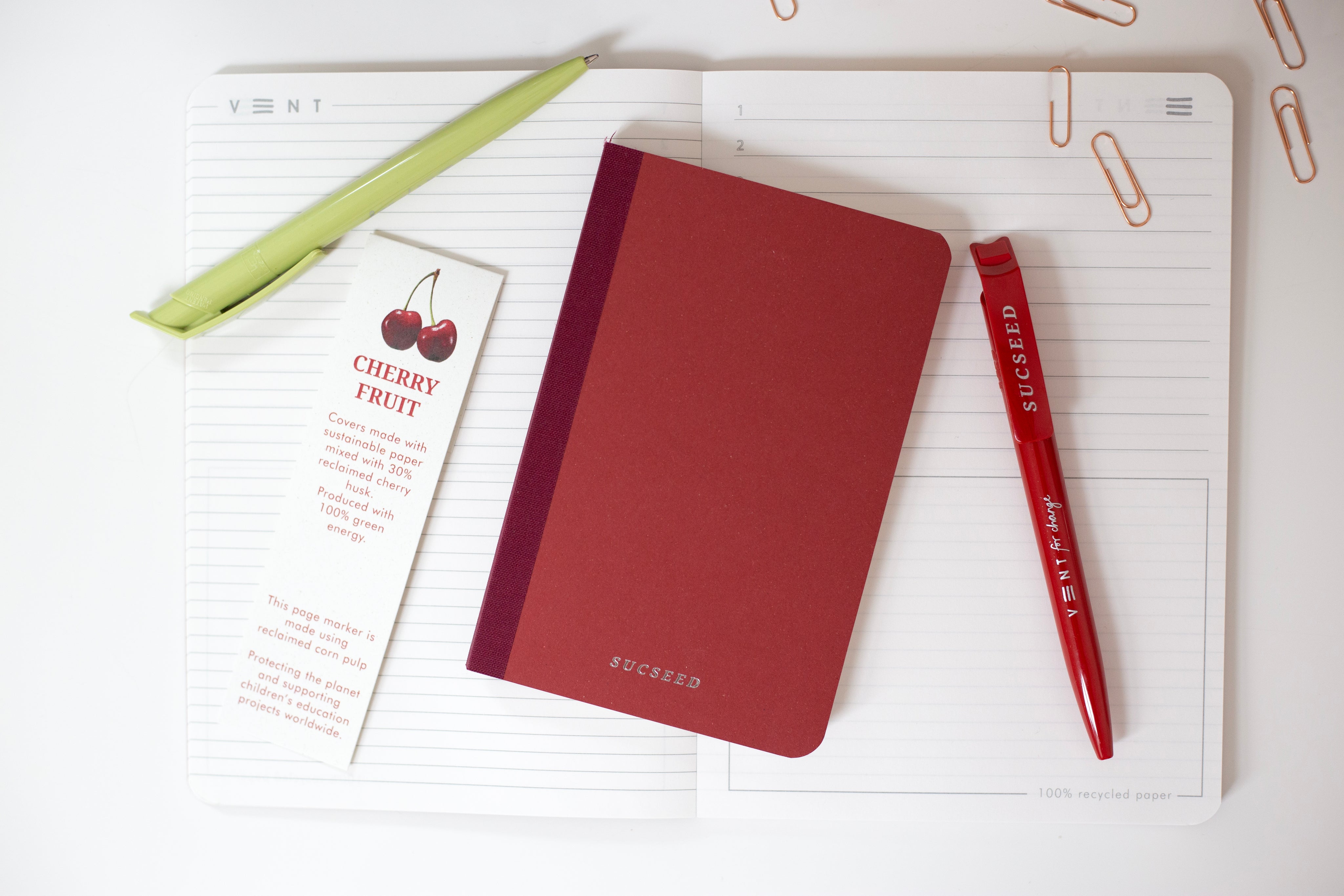 Recycled A6 Notebook - Cherry Fruit – Cascayde