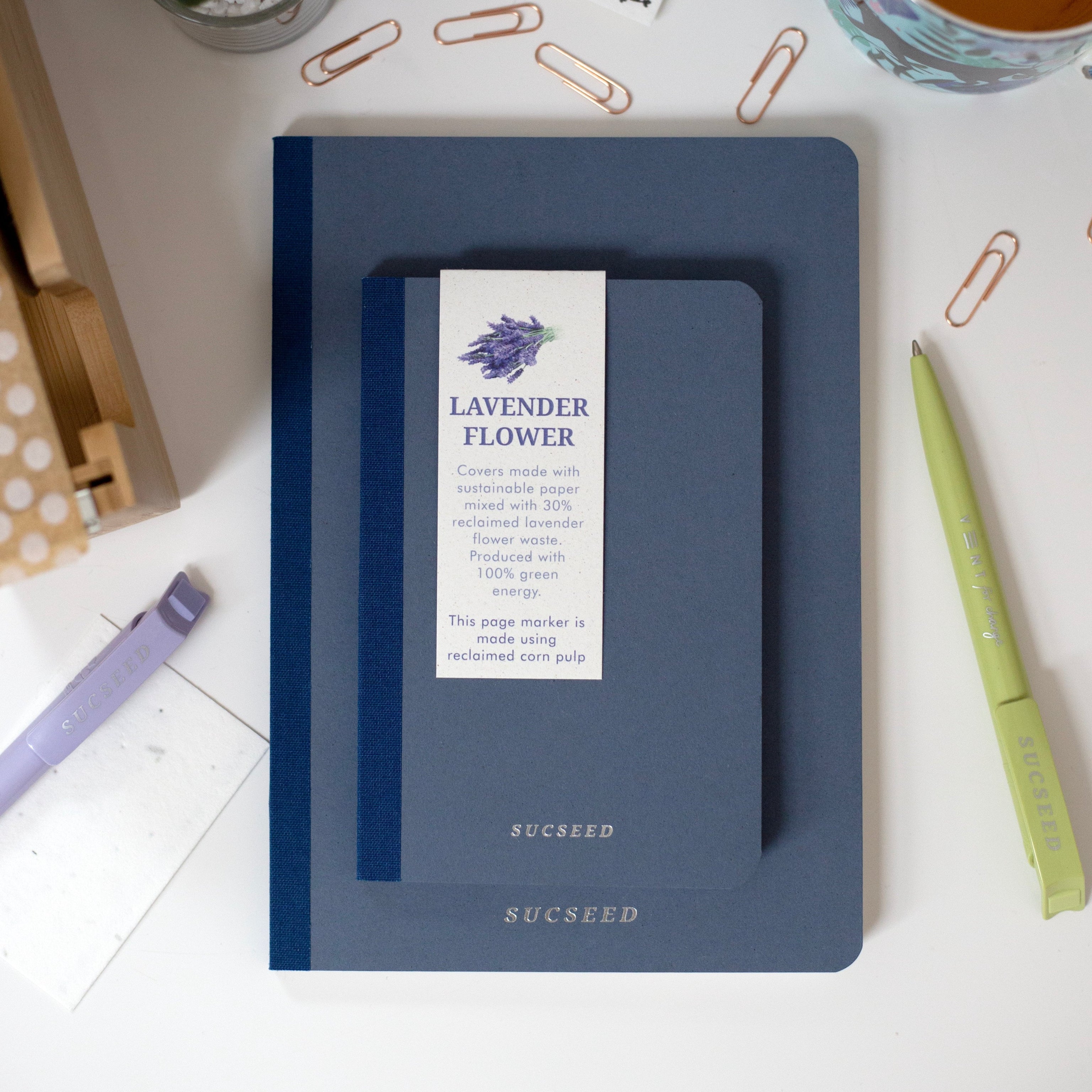 Recycled A6 Notebook - Lavender Flower – Cascayde