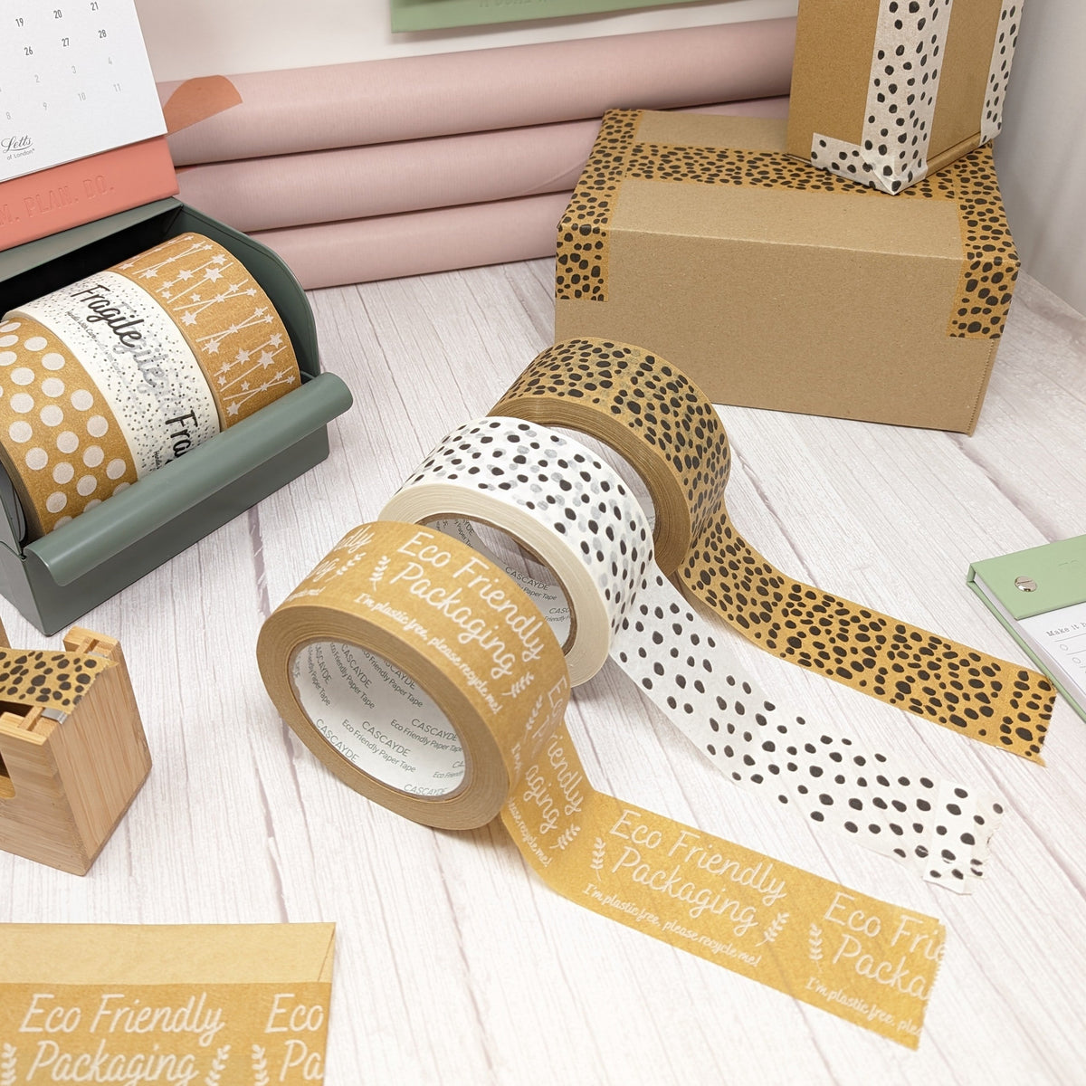 Auction Prize - 48mm Packaging Paper Tape Bundle - Dalmatian, Animal P ...