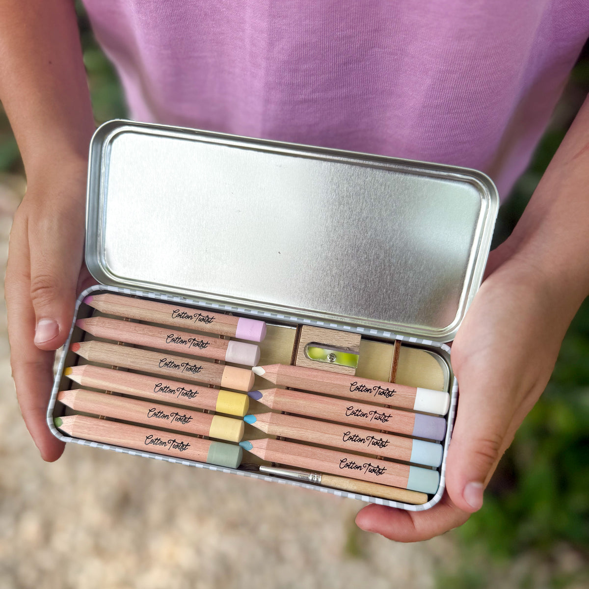 Jumbo Watercolour Pencils Tin Pastel Mix - Cotton Twist – Cascayde