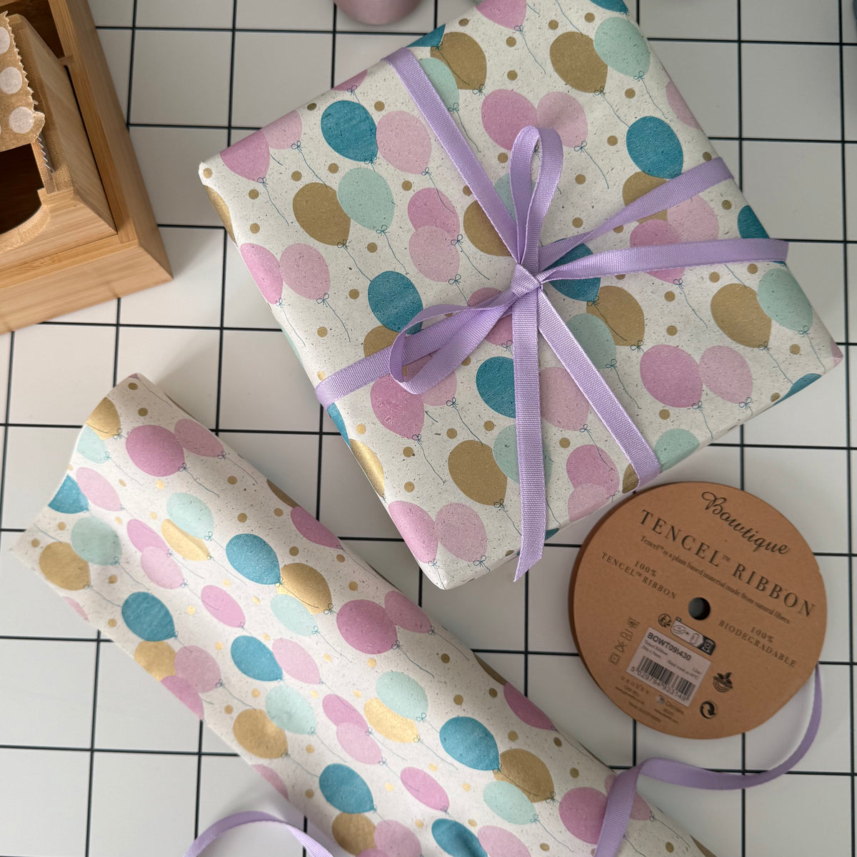 5m roll of Balloons Wrapping Paper (500mm wide) – Cascayde