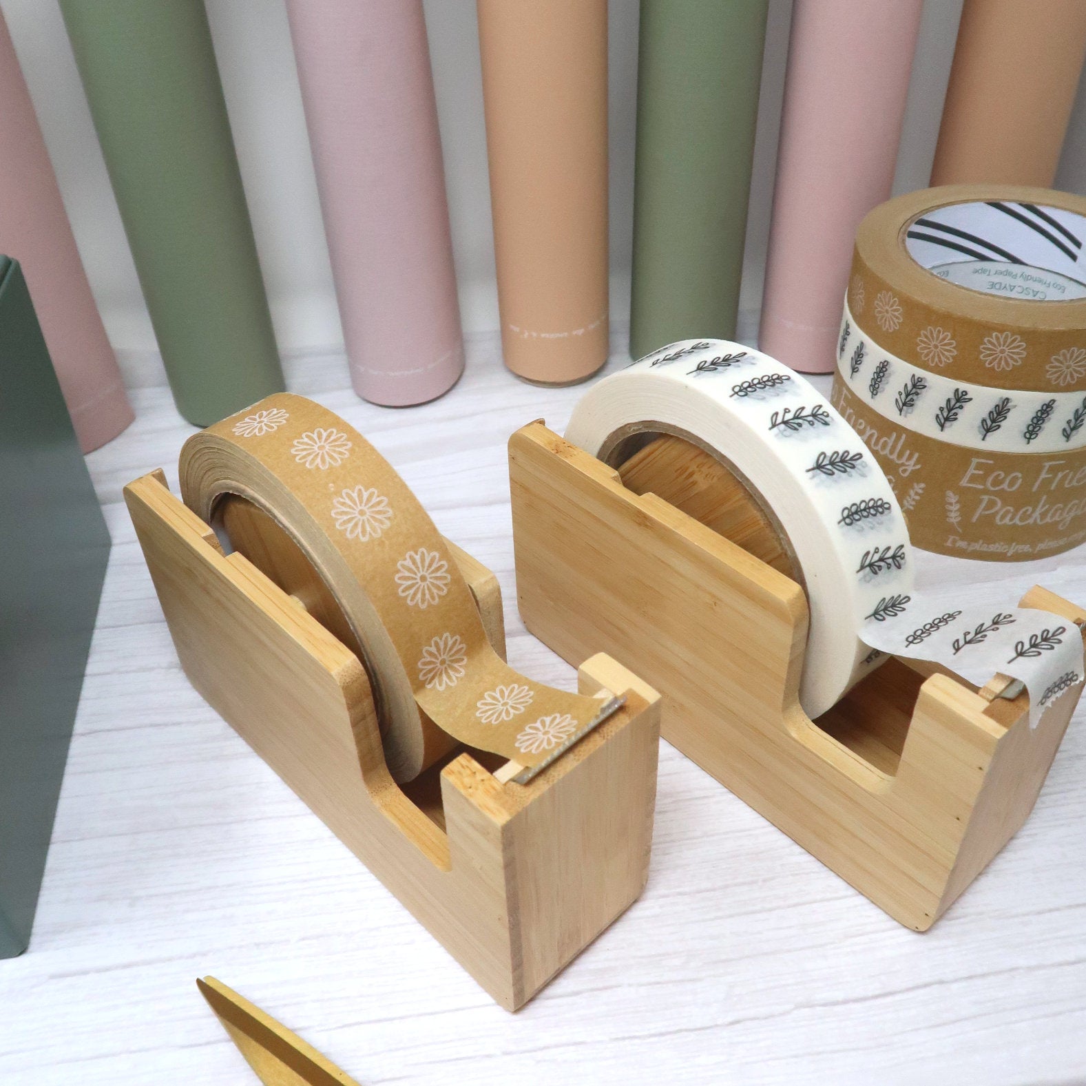 Bamboo Tape Dispenser (for 24mm tapes) – Cascayde